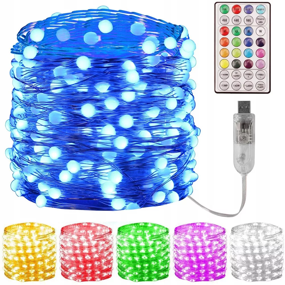 12M 100 LED Božićne lampice Fairy String Lights s RGB bojama