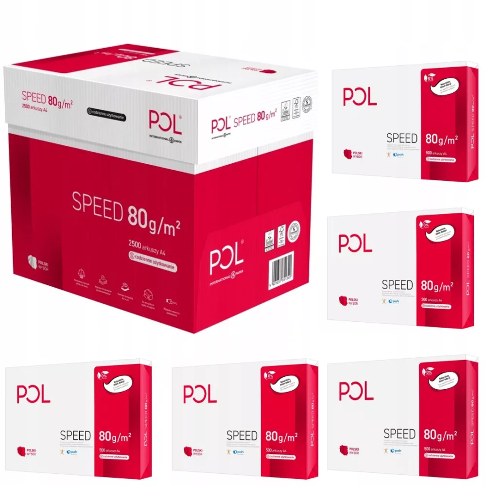Uredski papir PolSpeed, A4 format, 80g, 2500 listova - WWW.K