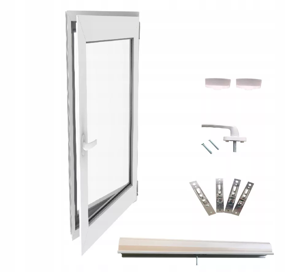 Prozor PVC Lorac 40x60 cm s nagibom i okretom u bijeloj boji