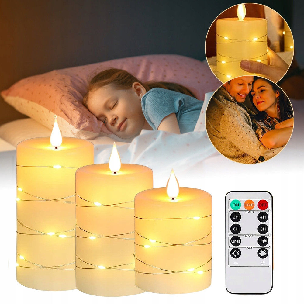 LED Svijeće na Baterije s Daljinskim Upravljanjem i Timerom